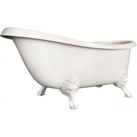 Paa Victoria Vanna Silcstone 83x170cm ar Antica Silcstone kājām Balta ...