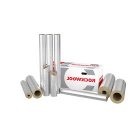Rockwool 800 60mm cauruļu izolācijas čaulas ar alumīnija folliju, 1m ...