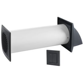 Europlast E-Extra Mini Rekuperators, 100mm Ar sienas slēdzi, Antarcīts ...