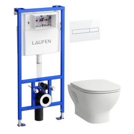 Komplekts Iebūvējamais Rāmis Laufen LIS CW1, ar WC Lua Basic Rimless ar ...